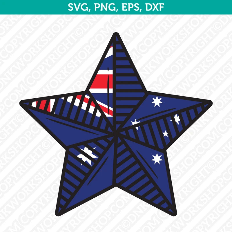 Australia Flag SVG Cut File Cricut Silhouette Cameo Clipart Png Eps Dx ...