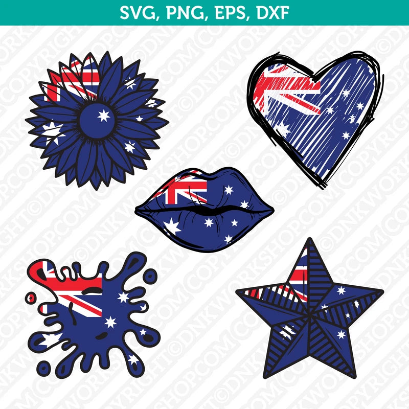 Australia Flag SVG Cut File Cricut Silhouette Cameo Clipart Png Eps Dx ...