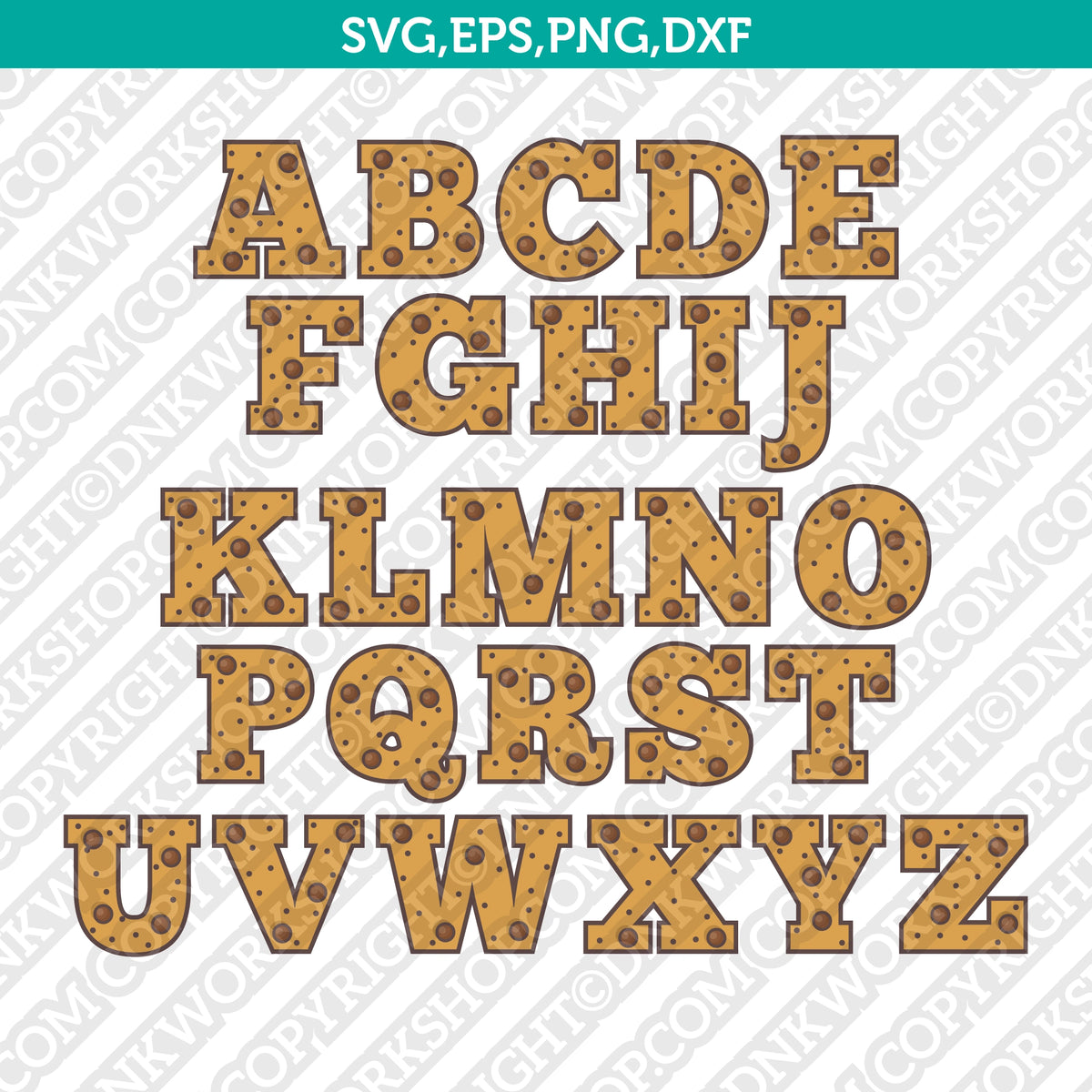 Cookie Alphabet & Number SVG 0–9 A–Z Cricut Silhouette – DNKWorkshop