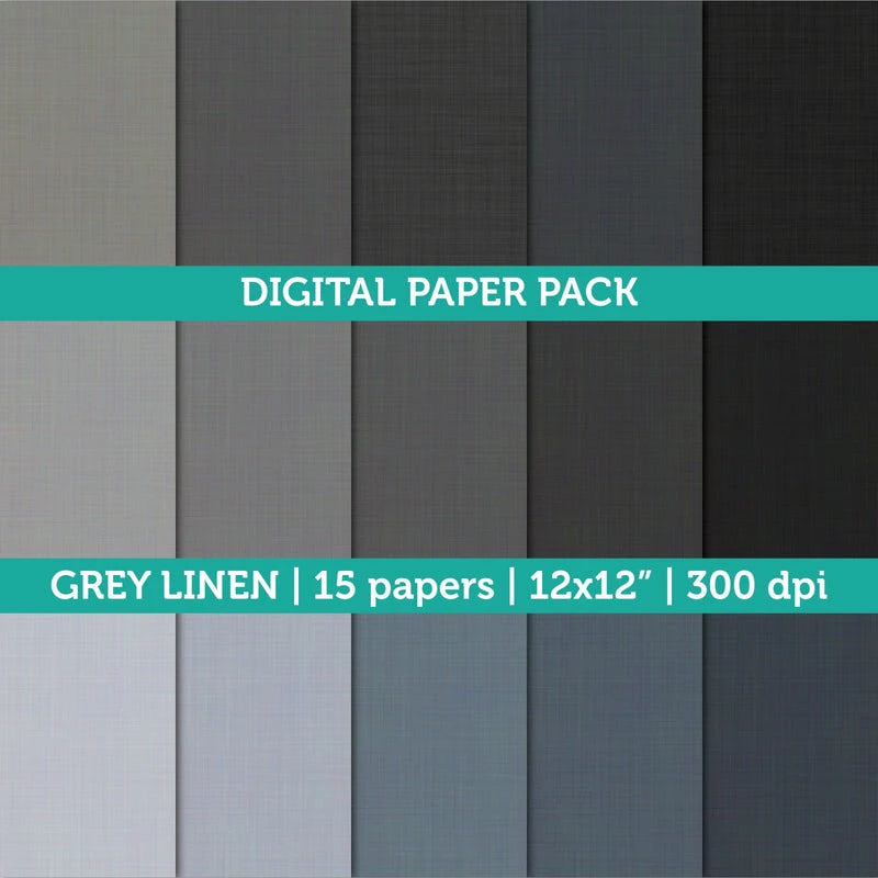 Digital Papers | Digital Scrapbooking Grey Linen Textured Paper Instan ...
