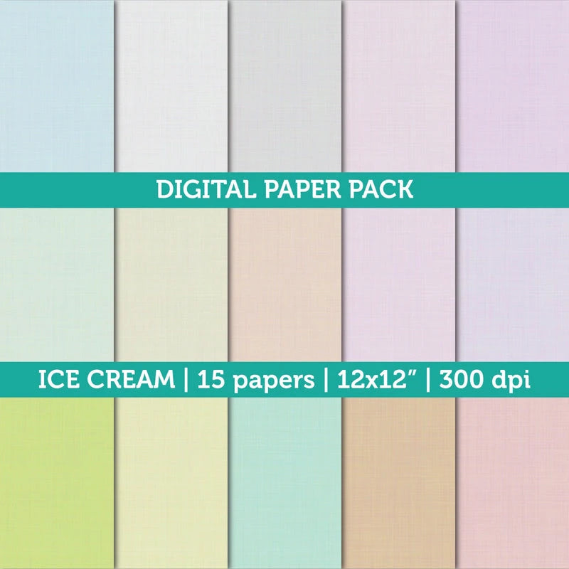 Digital Papers | Digital Scrapbooking Ice Cream Linen Textured Paper I ...