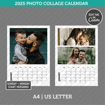 Creative 2025 Photo Collage Calendar Printable – Organize Your Year wi ...