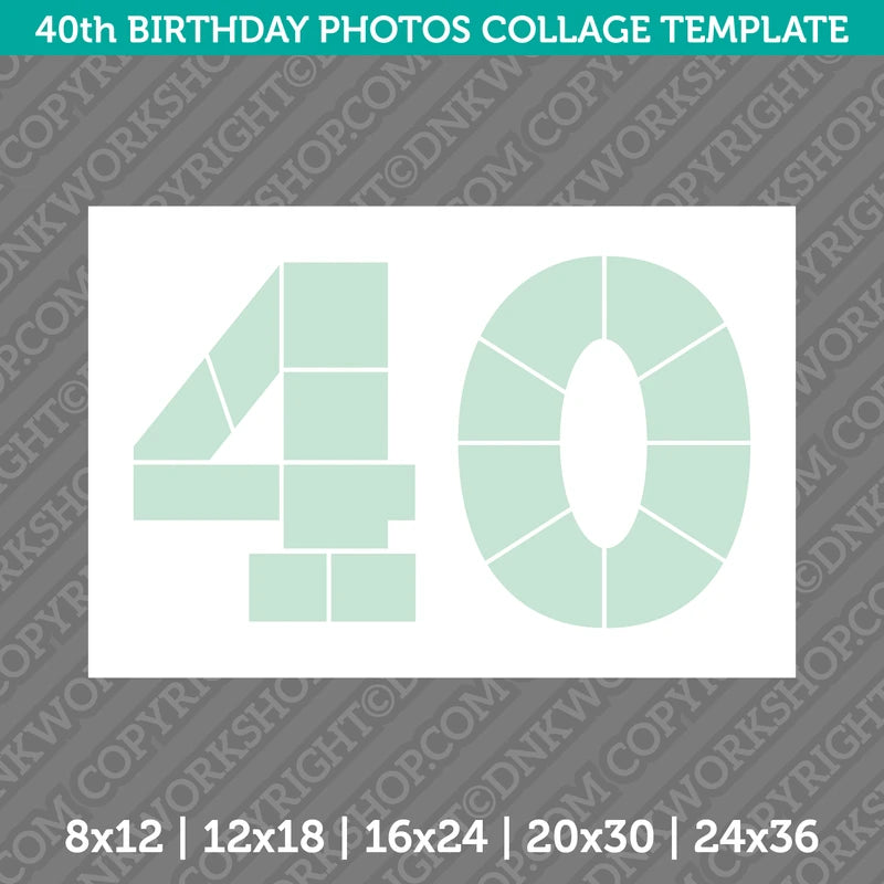 40th Birthday Canva Photo Collage Template – DNKWorkshop