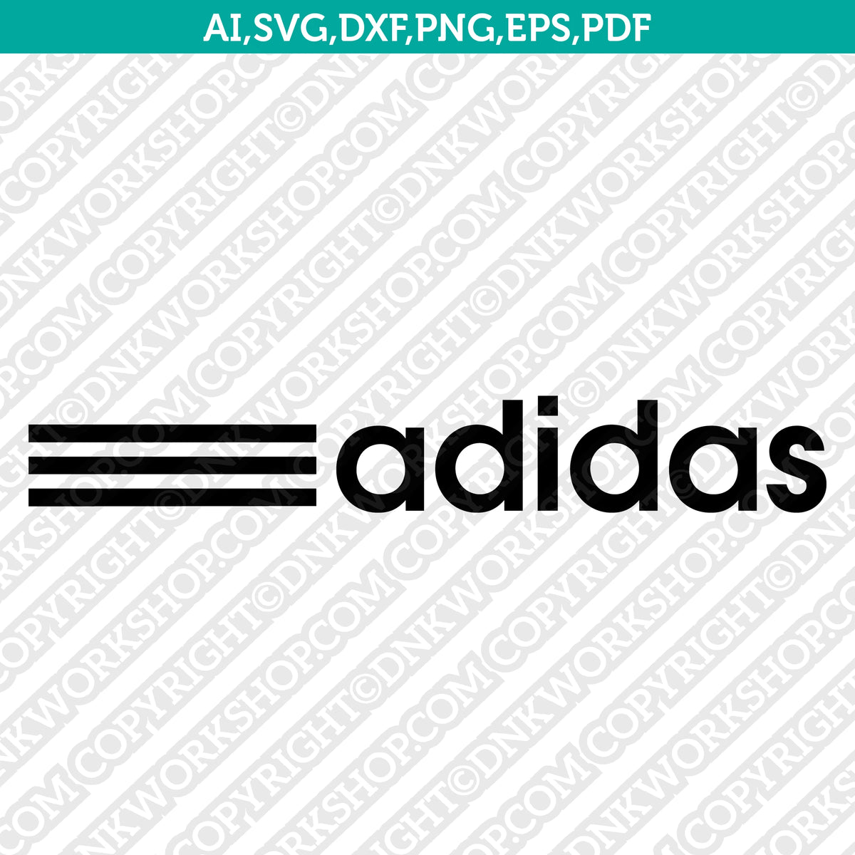 Adidas Logo SVG Silhouette Cameo Cricut Cut File Vector Png Eps Dxf ...
