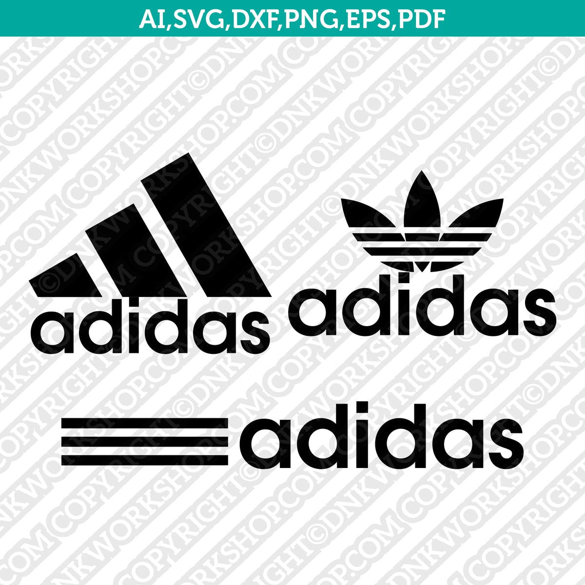Adidas Logo SVG Silhouette Cameo Cricut Cut File Vector Png Eps Dxf ...