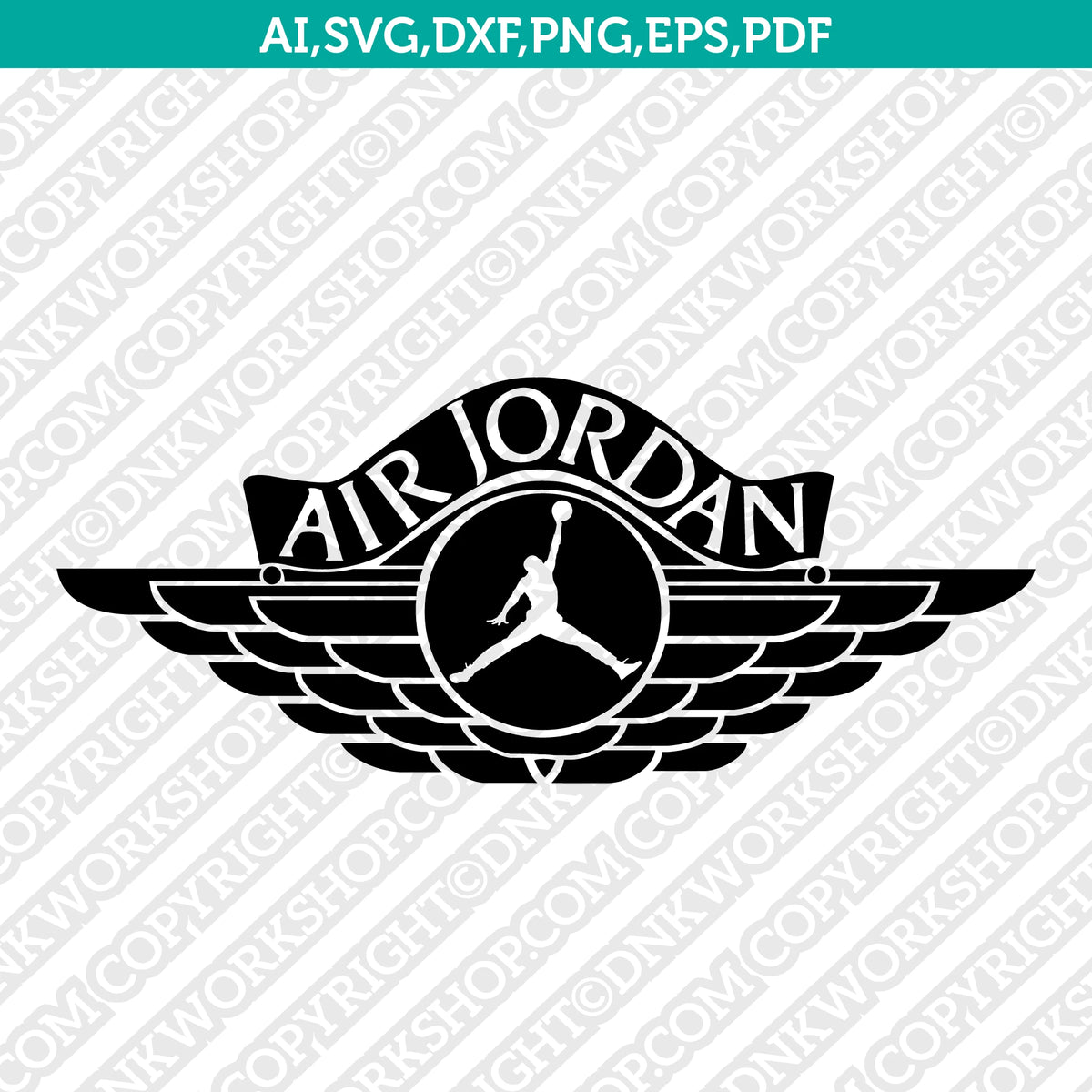 Air Jordan Logo SVG Silhouette Cameo Cricut Cut File Vector Png Eps Dx ...