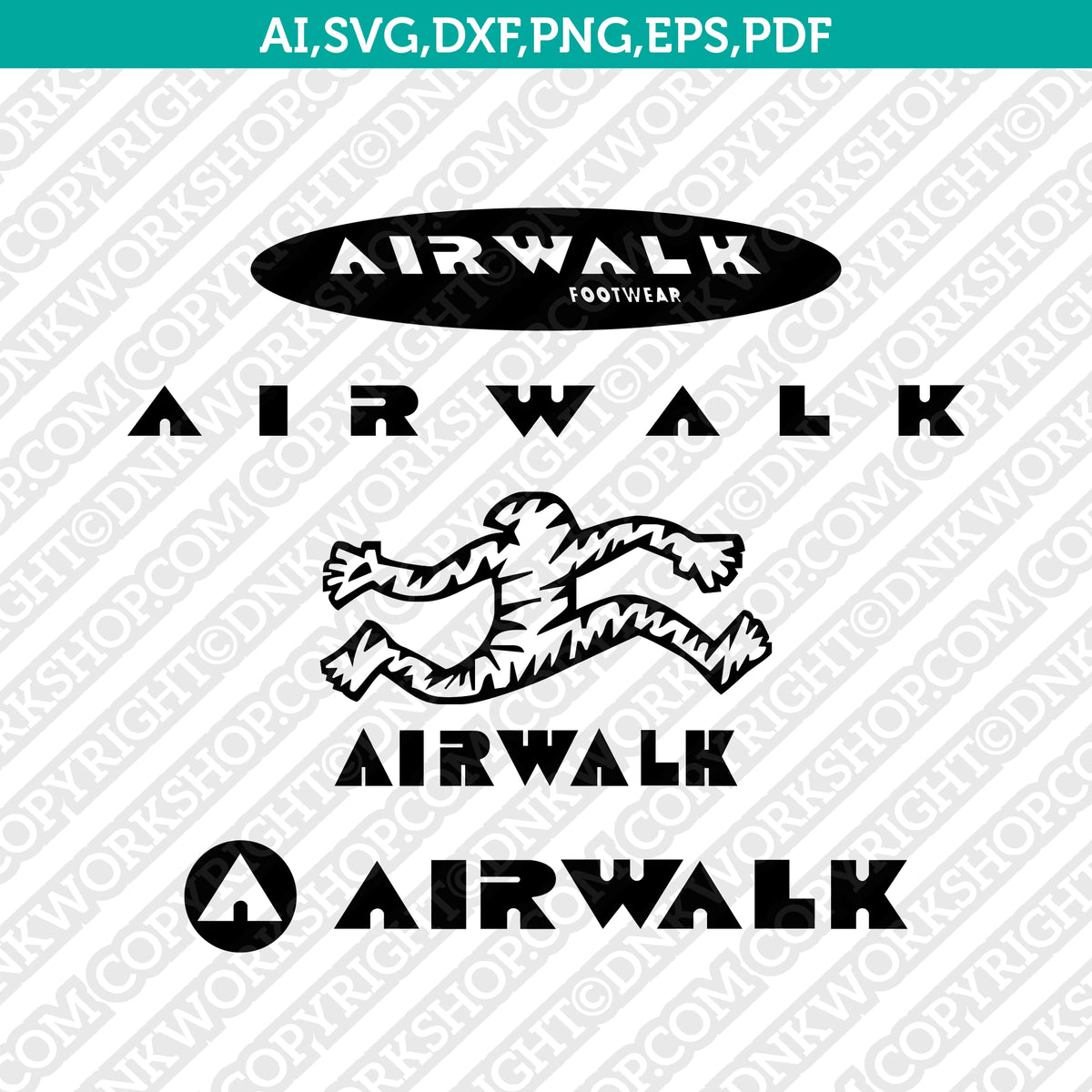 Air Walk Logo SVG Silhouette Cameo Cricut Cut File Vector Png Eps Dxf ...