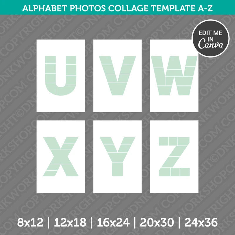 Alphabet Birthday Template Canva PDF – DNKWorkshop