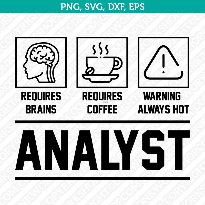 Analyst SVG T-Shirt Cut File Circut Silhouette Cameo Clipart Png Eps D ...