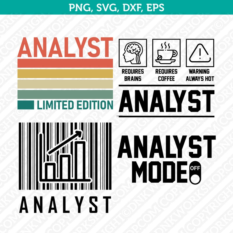 Analyst SVG T-Shirt Cut File Circut Silhouette Cameo Clipart Png Eps D ...