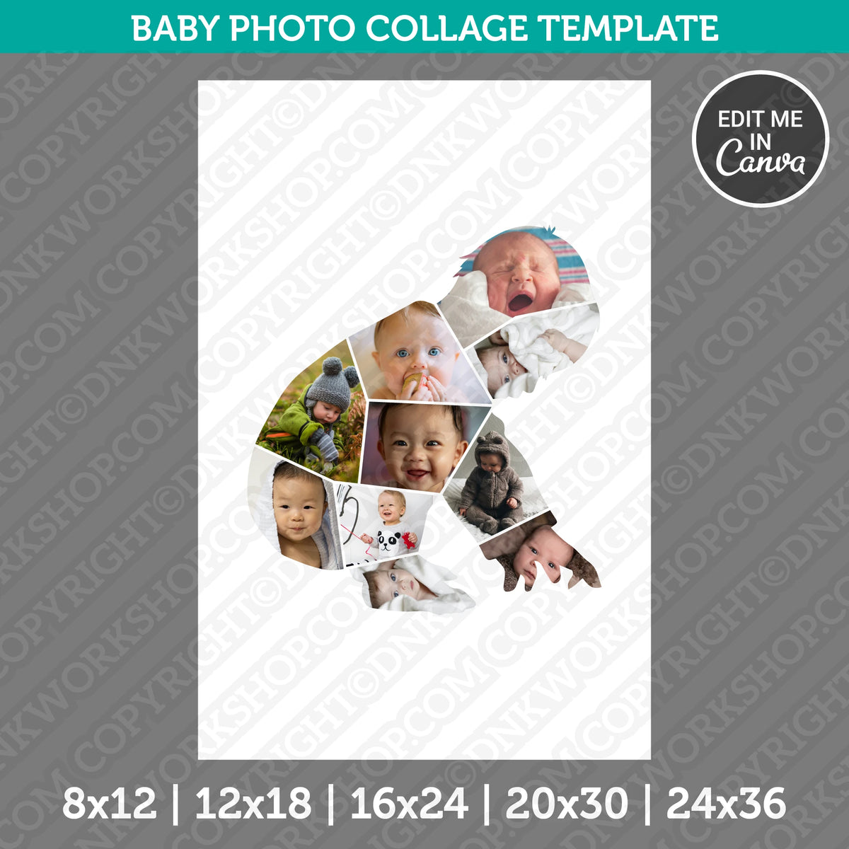 Baby Photo Collage Template Canva PDF – DNKWorkshop