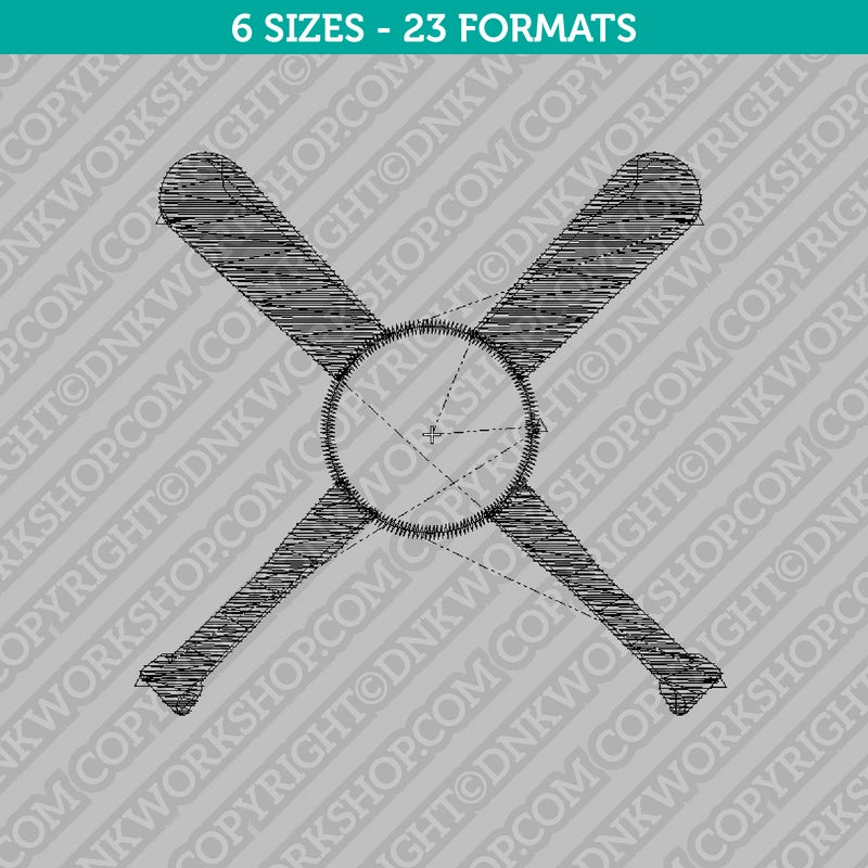 Baseball Bats Monogram Frame Embroidery Design - 6 Sizes - INSTANT DOW ...