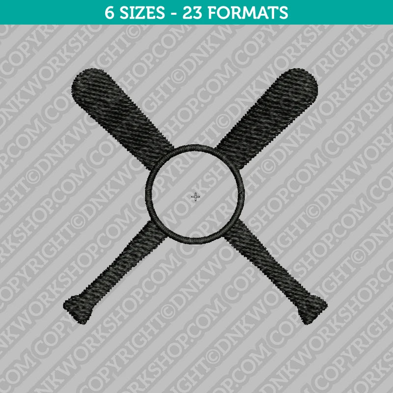 Baseball Bats Monogram Frame Embroidery Design - 6 Sizes - INSTANT DOW ...