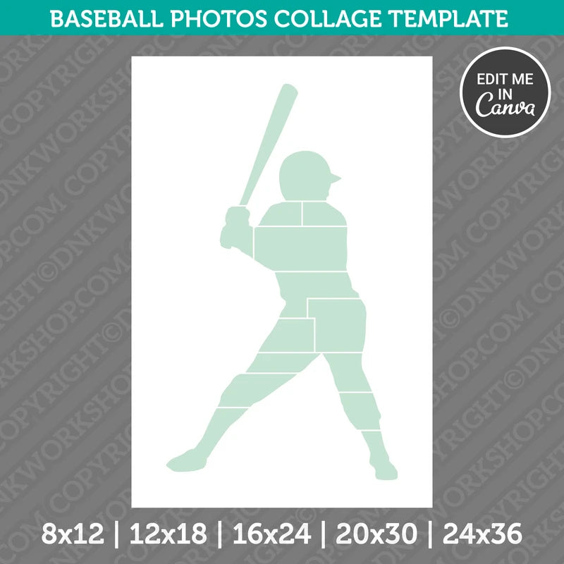 Baseball Photo Collage Template Canva PDF – DNKWorkshop