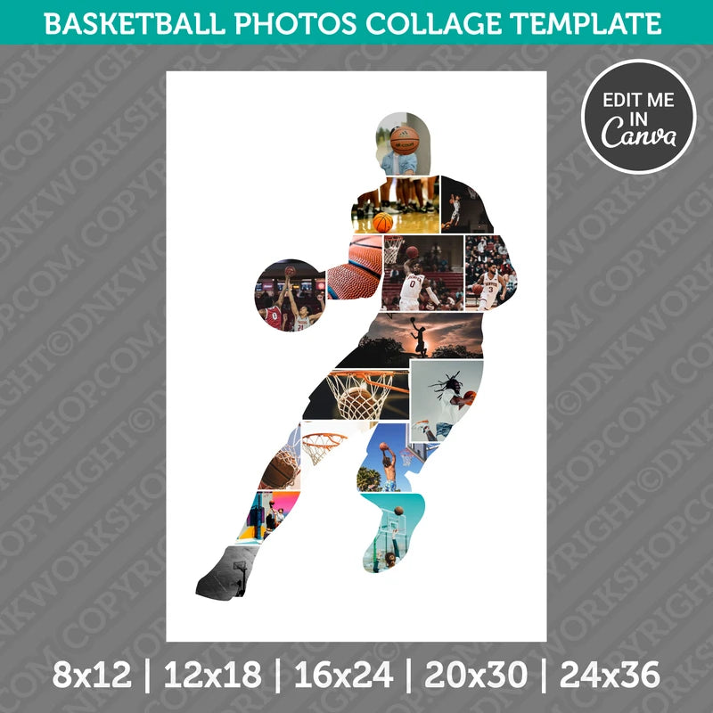 Basketball Photo Collage Template Canva PDF – DNKWorkshop