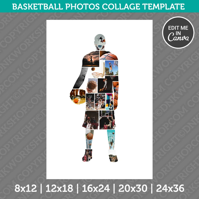Basketball Photo Collage Template Canva PDF – DNKWorkshop