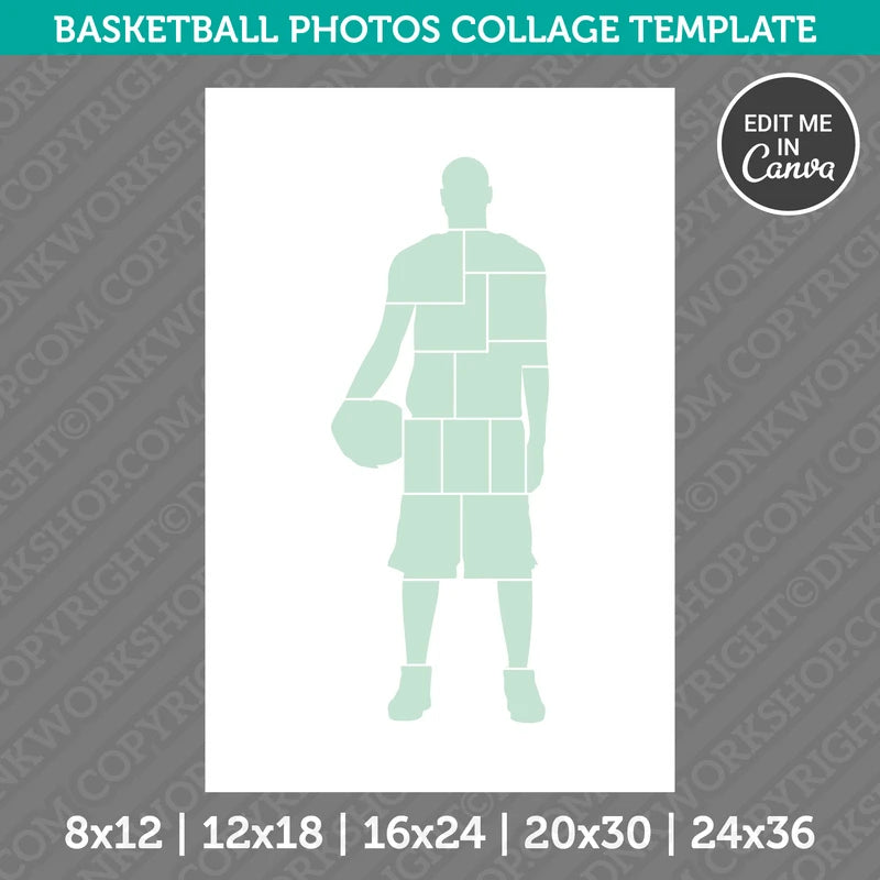 Basketball Photo Collage Template Canva PDF – DNKWorkshop