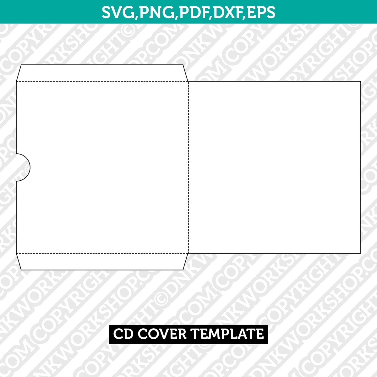 Blank CD / DVD Cover Template SVG Cut File Vector Cricut – DNKWorkshop