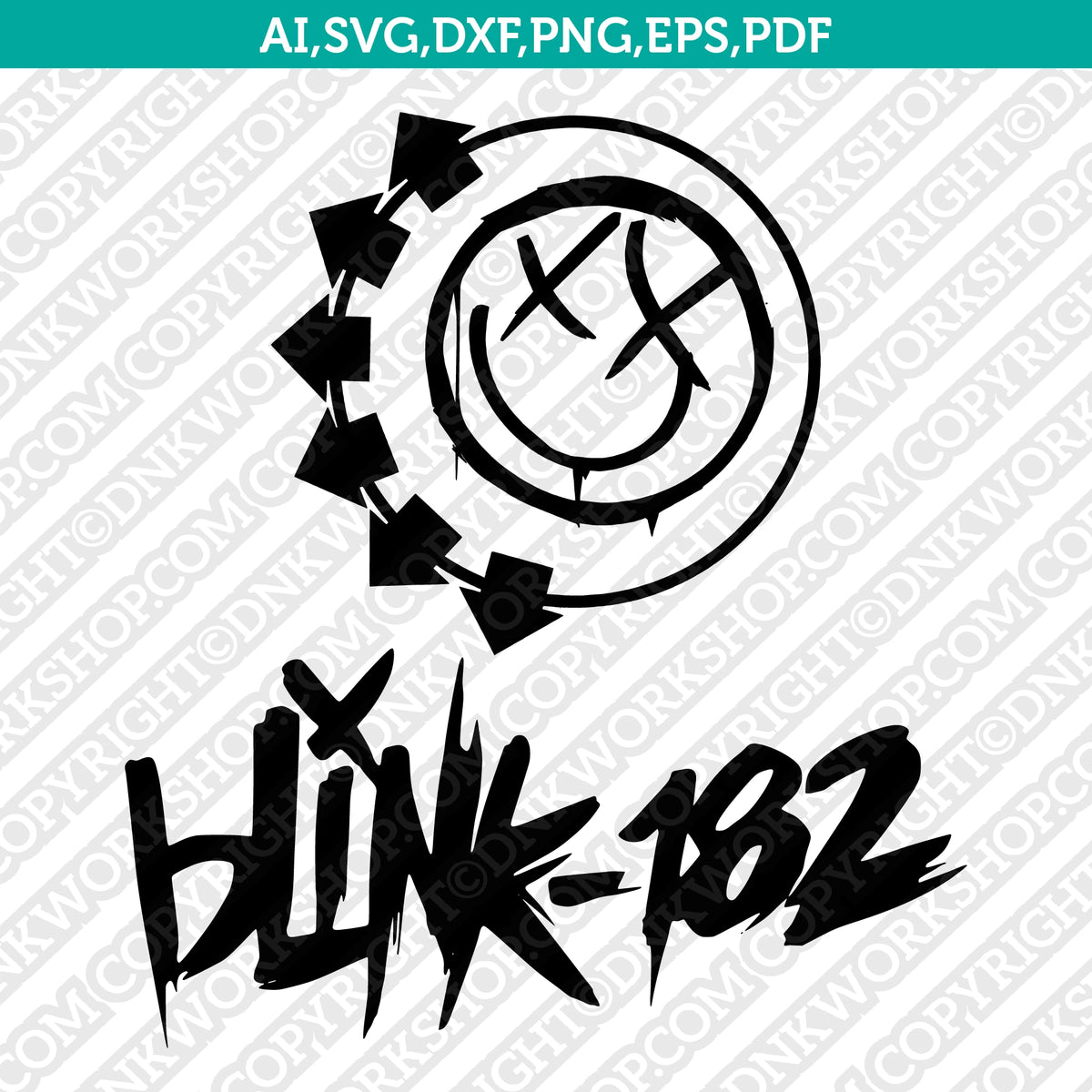 Blink 182 Logo SVG Cut File Cricut Clipart Dxf Eps Png Silhouette Came ...