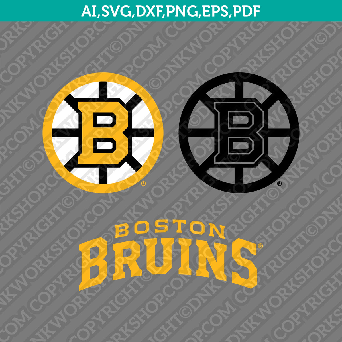 Boston Bruins Logo SVG | NHL Hockey Vector Cricut Silhouette – DNKWorkshop