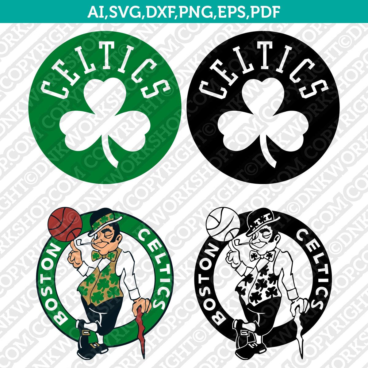 Boston Celtics Logo SVG Bundle | NBA Basketball Vector Files – DNKWorkshop