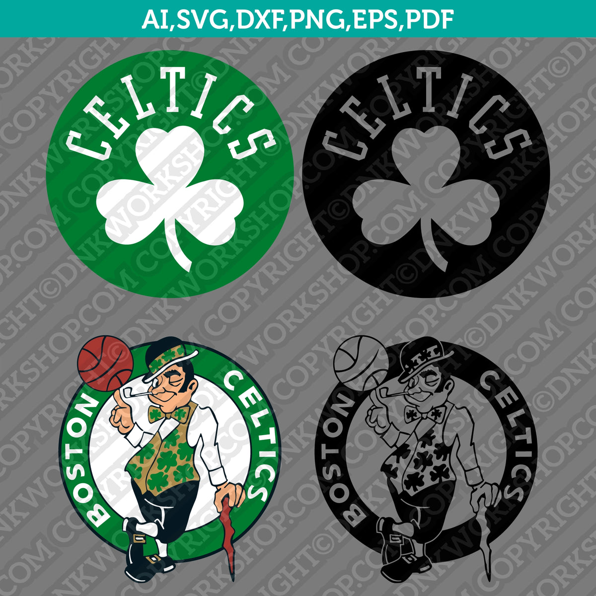 Boston Celtics Logo SVG Bundle | NBA Basketball Vector Files – DNKWorkshop