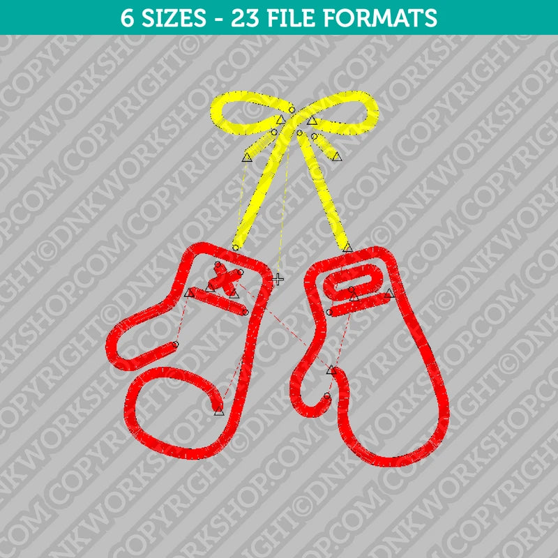 Boxing Gloves Embroidery Design - 6 Sizes - INSTANT DOWNLOAD – DNKWorkshop