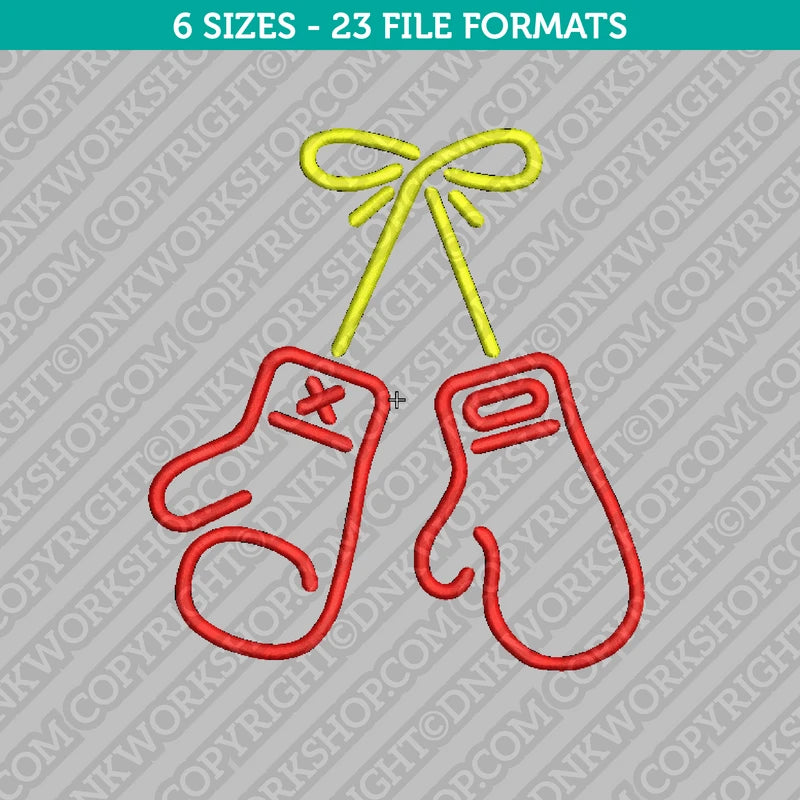 Boxing Gloves Embroidery Design - 6 Sizes - INSTANT DOWNLOAD – DNKWorkshop
