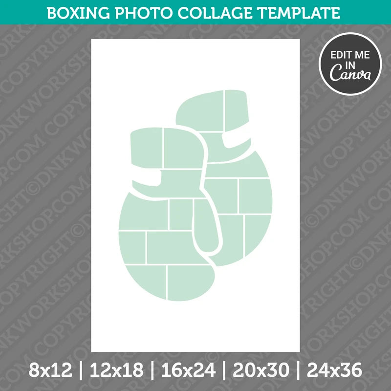 Boxing Fighting Photo Collage Template Canva PDF – DNKWorkshop