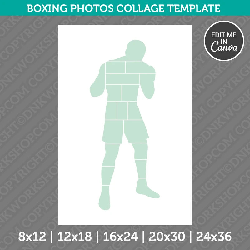 Boxing Fighting Photo Collage Template Canva PDF – DNKWorkshop
