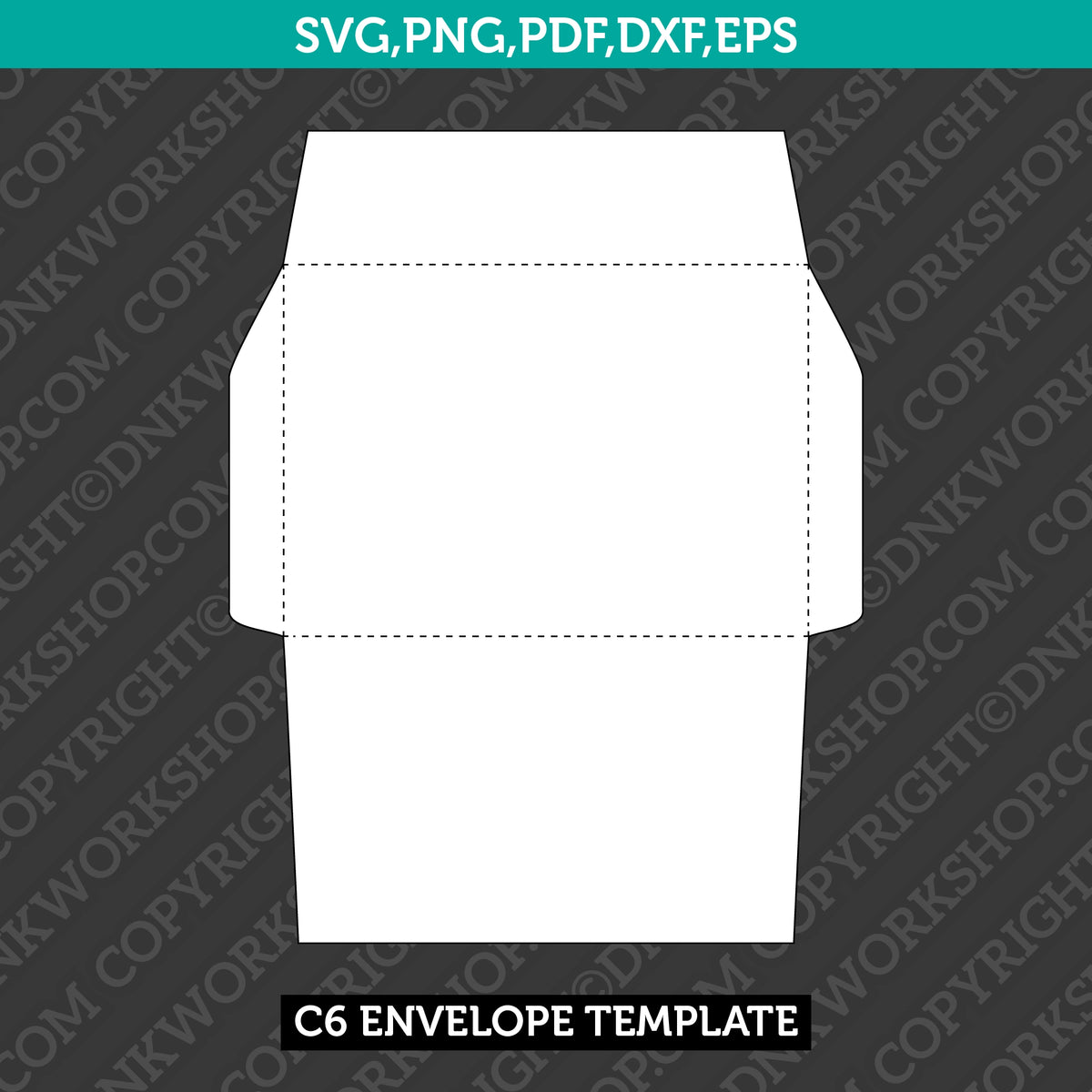 C6 Envelope Template SVG PDF DXF EPS | Cricut Cut File – DNKWorkshop