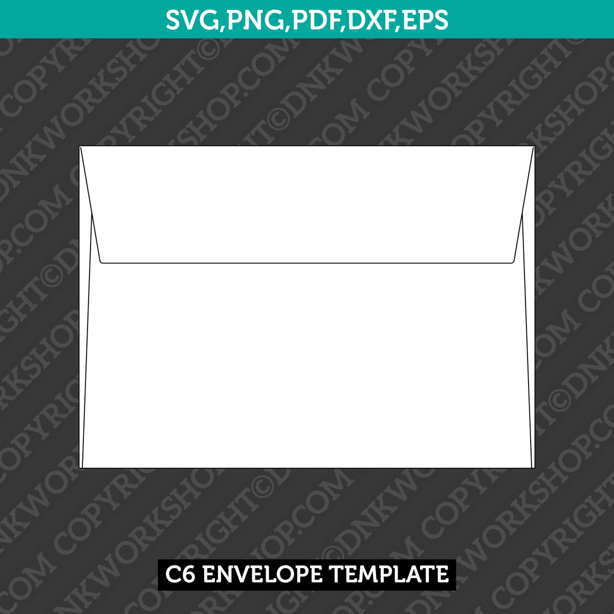 C6 Envelope Template SVG PDF DXF EPS | Cricut Cut File – DNKWorkshop
