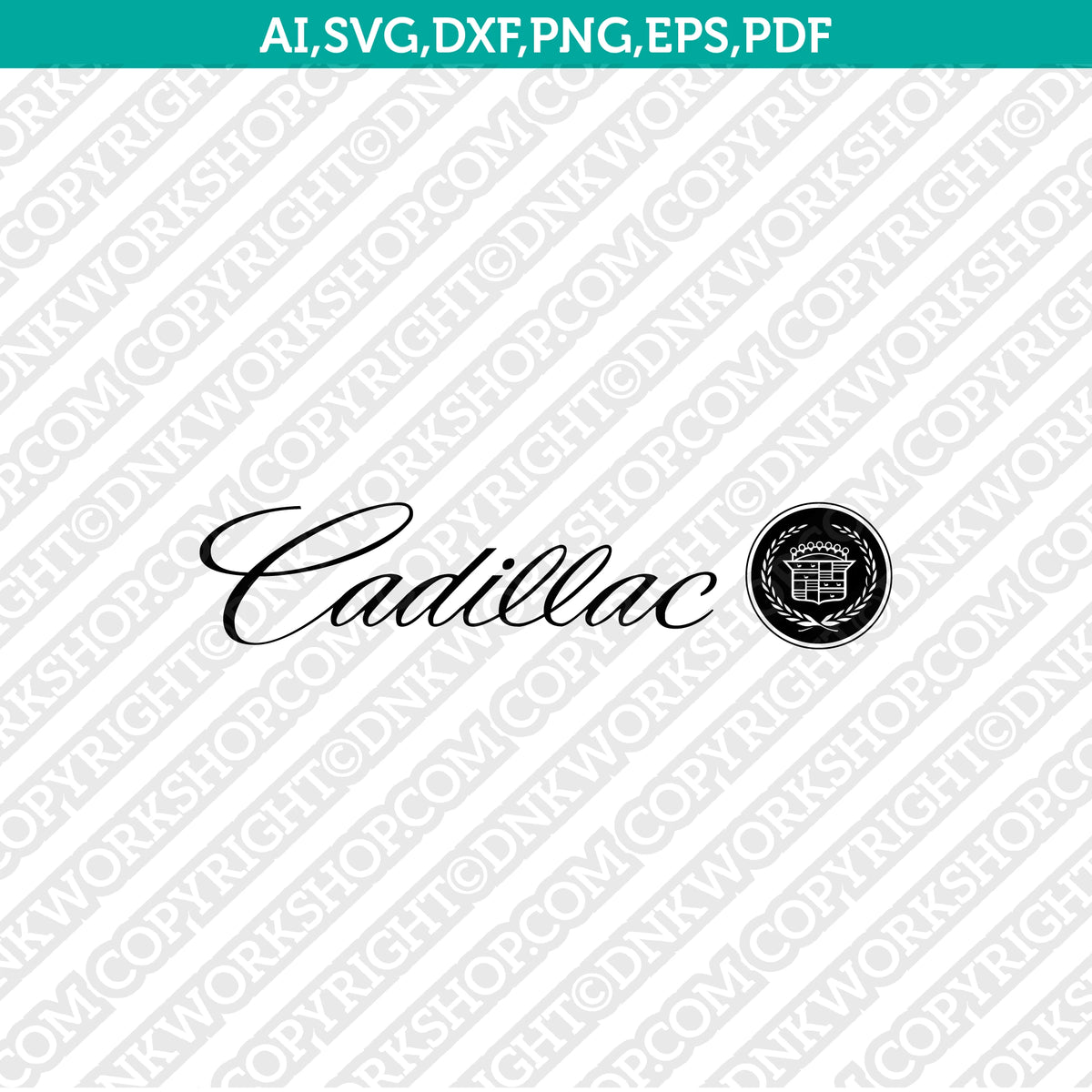 Cadillac Logo SVG Silhouette Cameo Cricut Cut File Vector Png Eps Dxf ...
