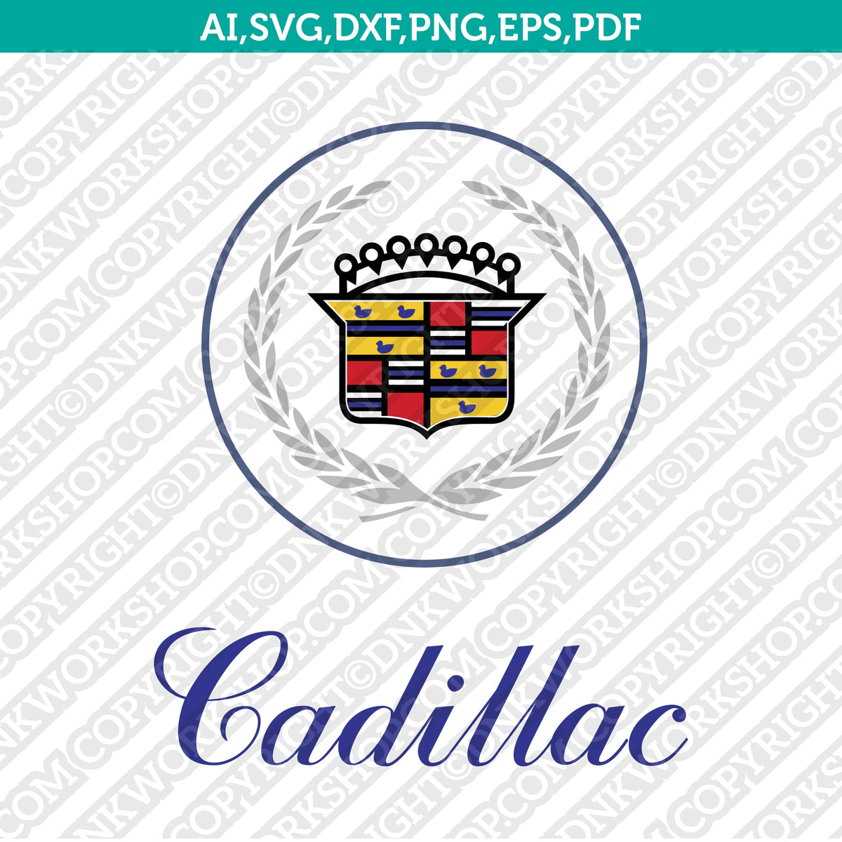 Cadillac Logo SVG Silhouette Cameo Cricut Cut File Vector Png Eps Dxf ...