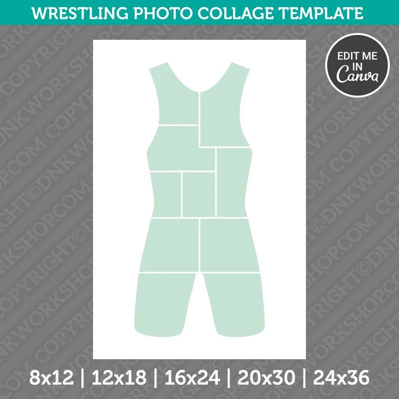 Wrestling Wrestler Photo Collage Template Canva PDF – DNKWorkshop