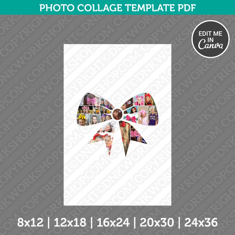 Cheer Bow Photo Collage PDF Canva – DNKWorkshop