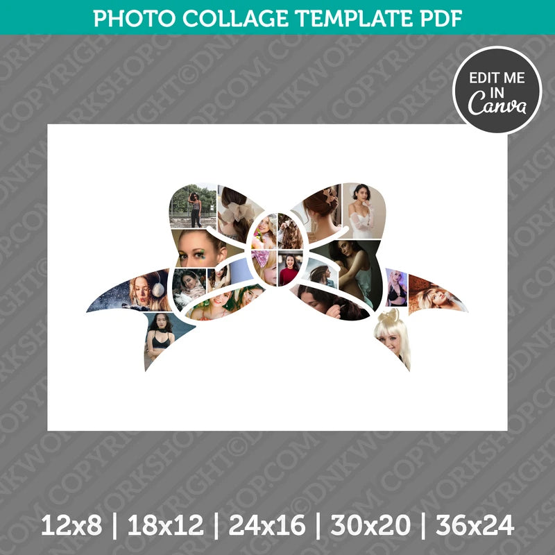 Cheer Bow PDF Photo Collage Canva – DNKWorkshop