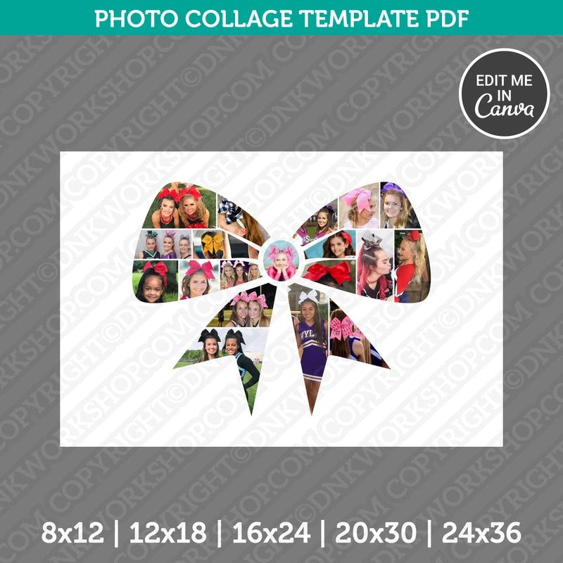 Cheer Bow Photo Collage PDF Canva – DNKWorkshop