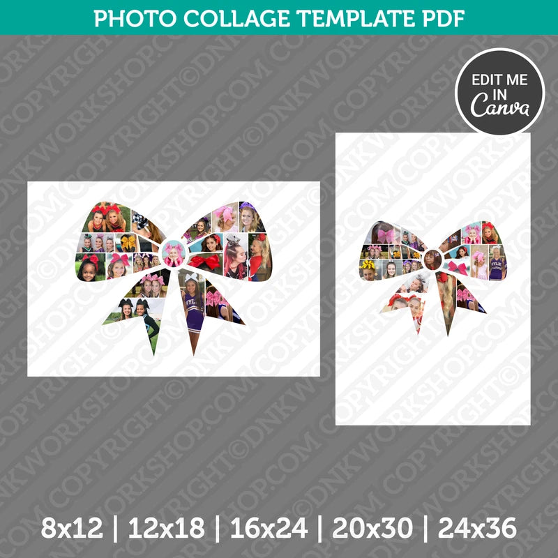 Cheer Bow Photo Collage PDF Canva – DNKWorkshop