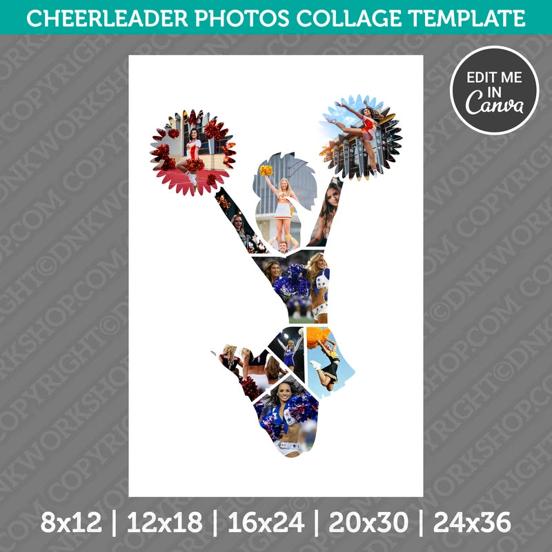 Cheerleader Cheerleading Canva Photo Collage PDF – DNKWorkshop