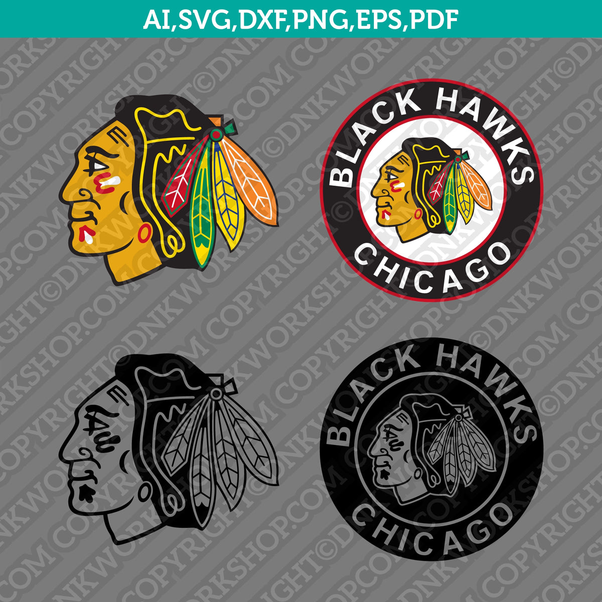 Chicago Blackhawks SVG Logo | Pro Vector Cut File – DNKWorkshop