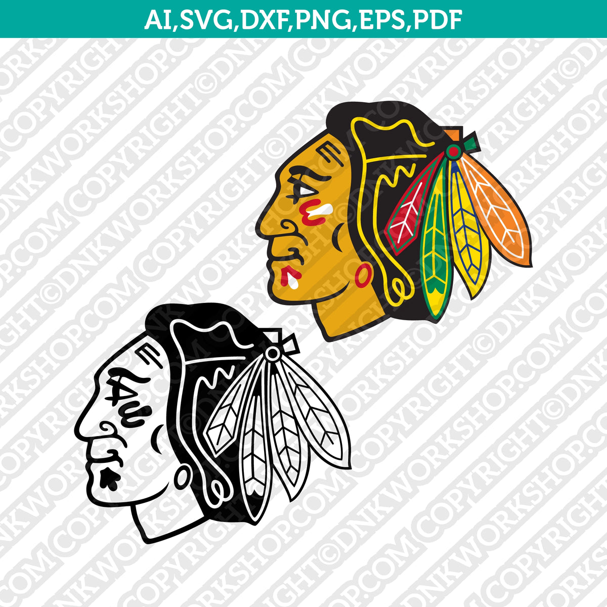 Chicago Blackhawks SVG Logo | Pro Vector Cut File – DNKWorkshop