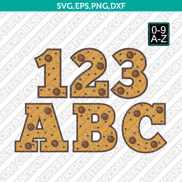 Cookie Alphabet & Number SVG 0–9 A–Z Cricut Silhouette – DNKWorkshop