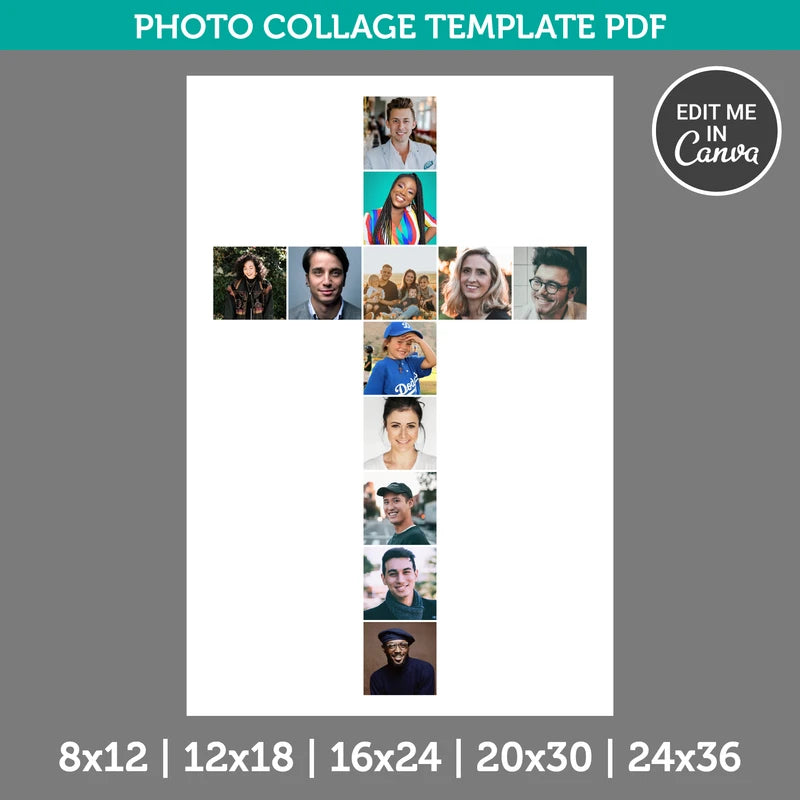 Christian Cross Photo Collage Canva PDF – DNKWorkshop