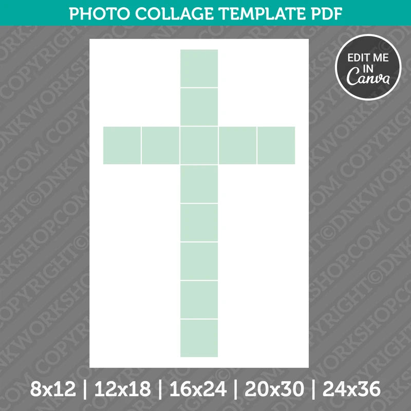 Christian Cross Photo Collage Canva PDF – DNKWorkshop