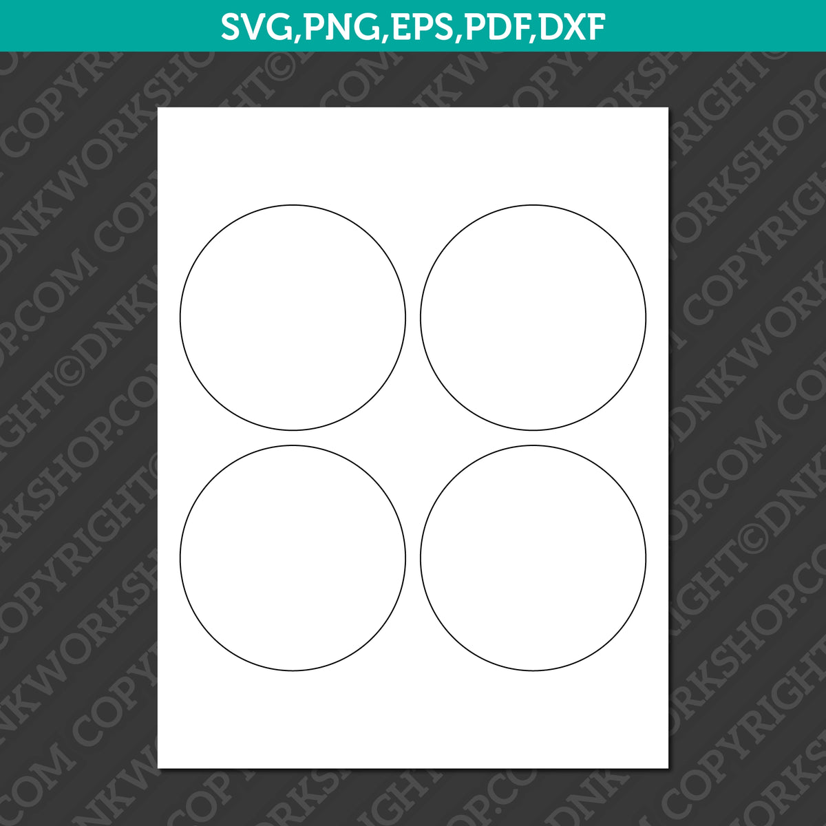 Circle Label 3–4 Inch Sublimation Blank Template SVG PNG PDF – DNKWorkshop