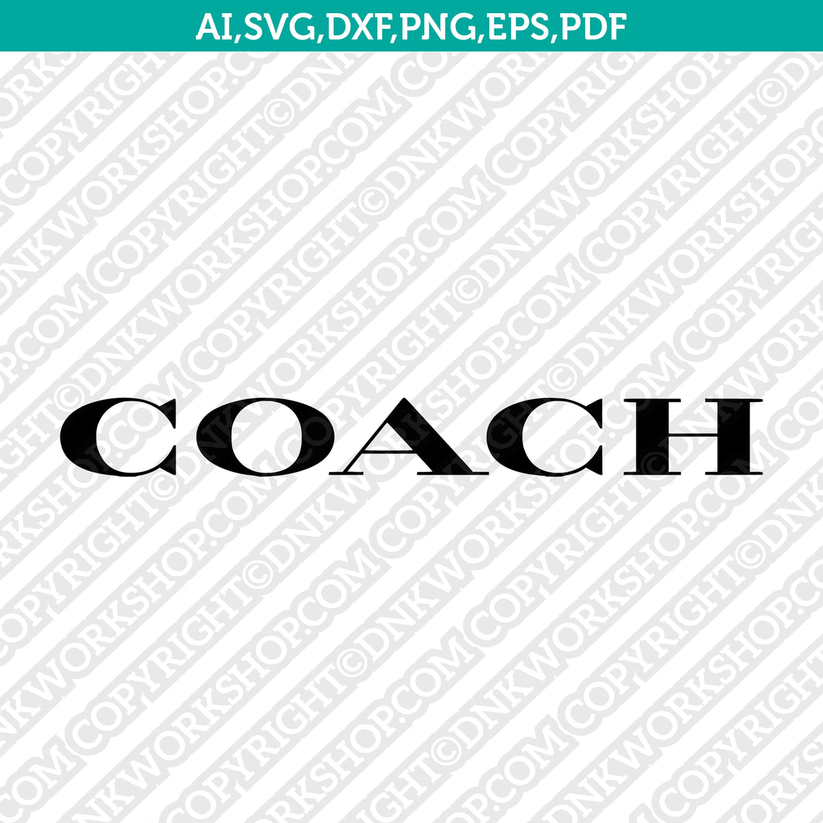 Coach Logo SVG Cut File Cricut Clipart Dxf Eps Png Silhouette Cameo ...