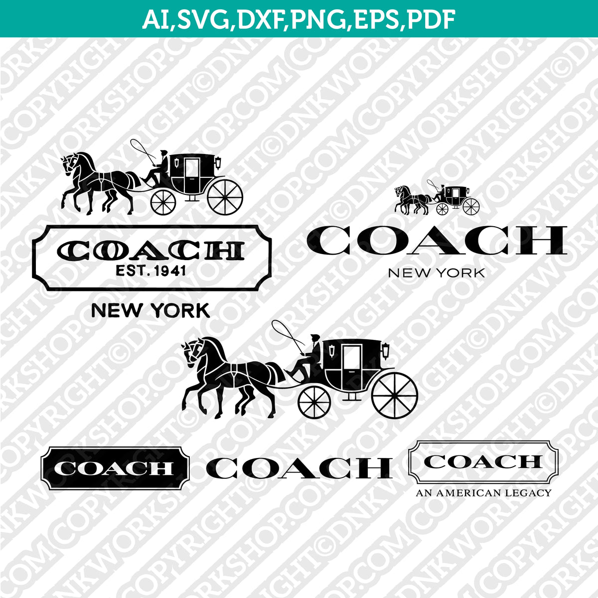 Coach Logo SVG Cut File Cricut Clipart Dxf Eps Png Silhouette Cameo ...