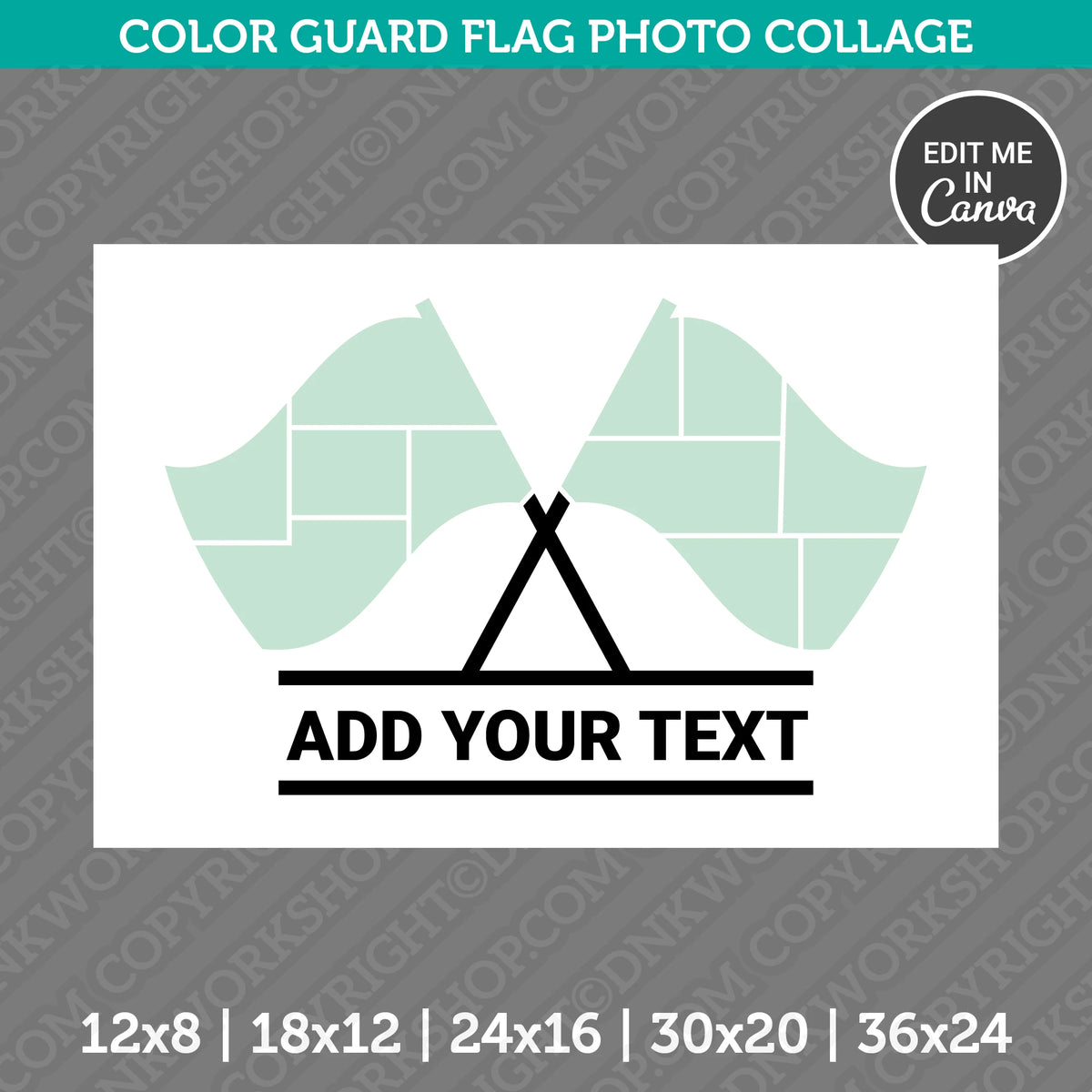 Color Guard Flag Photo Collage Template – DNKWorkshop