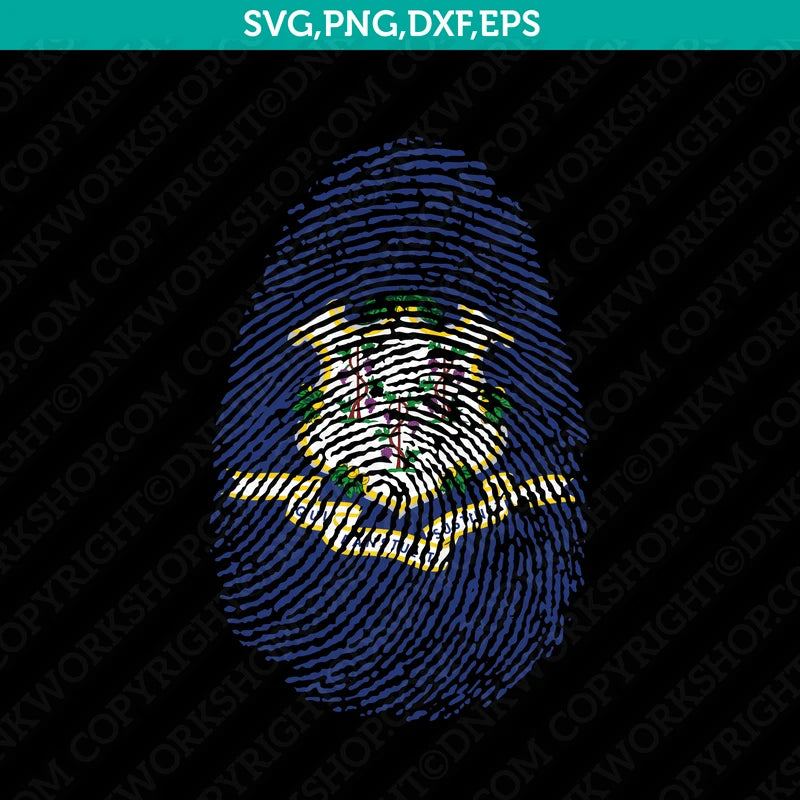 Connecticut Flag It's In My DNA Fingerprint SVG Vector Cricut Cut File ...
